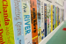 Book spine reading wall display gallery - Blocks Design Services
