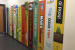 Book spine reading wall display gallery - Blocks Design Services