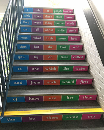 Literacy Stair Graphics for schools - Blocks Design Services