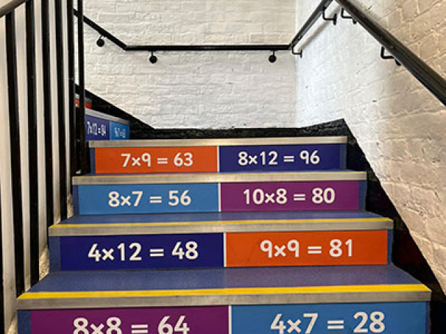 School stair graphics gallery - Blocks Design Services