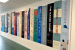 Book spine reading wall display gallery - Blocks Design Services