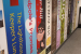 Book spine reading wall display gallery - Blocks Design Services